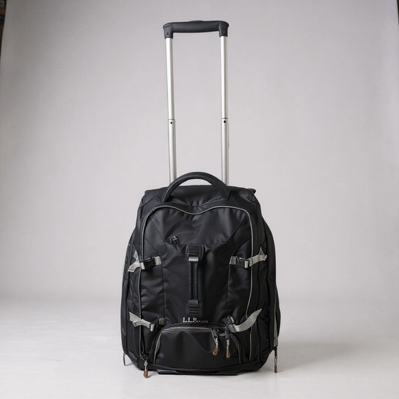 L.L. Bean | Bags | Llbean Rolling Duffel Black Travel Bag W Wheels ...